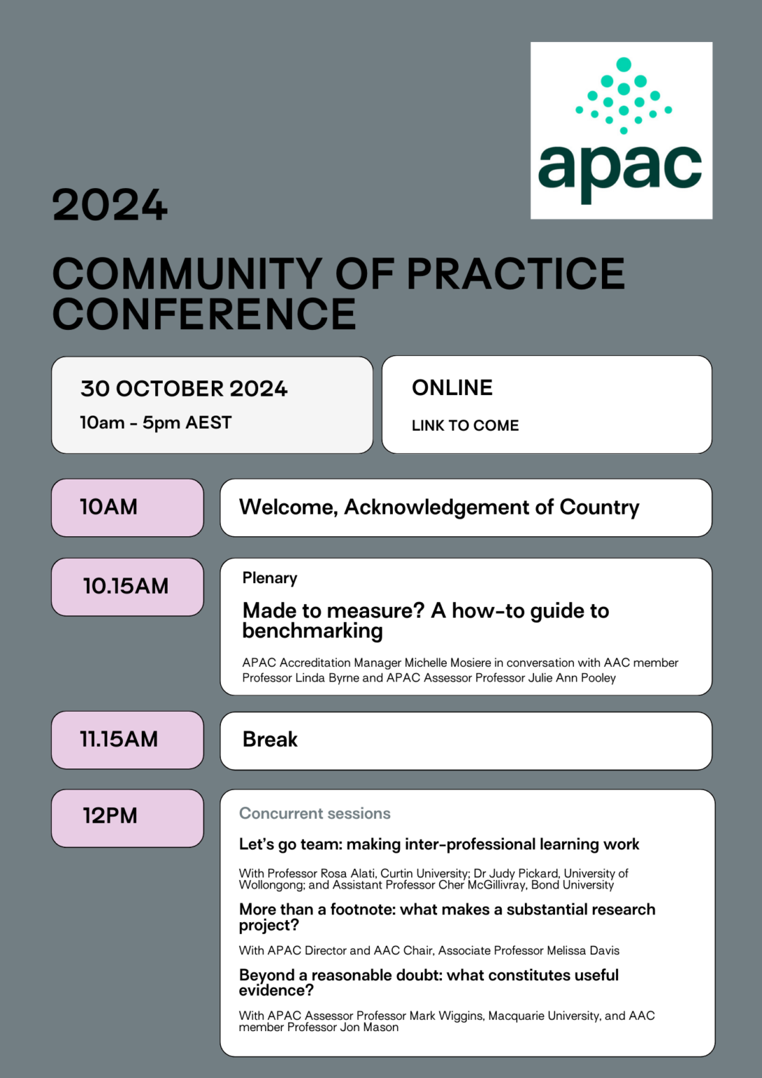 Community of Practice conference - APAC