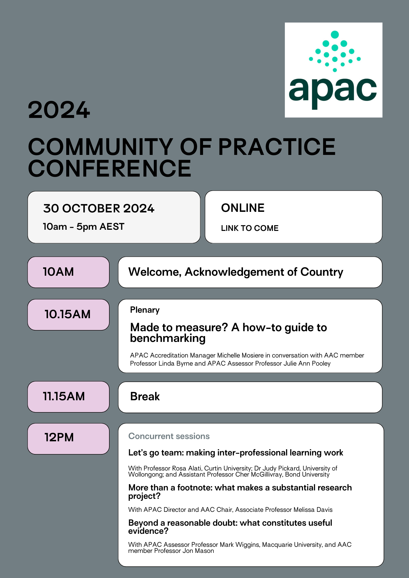 Community of Practice conference - APAC